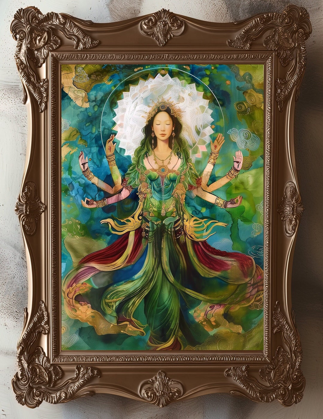 Tantric Gaia, Mother Earth Goddess Print, Occult Poster, Greek Deity ...