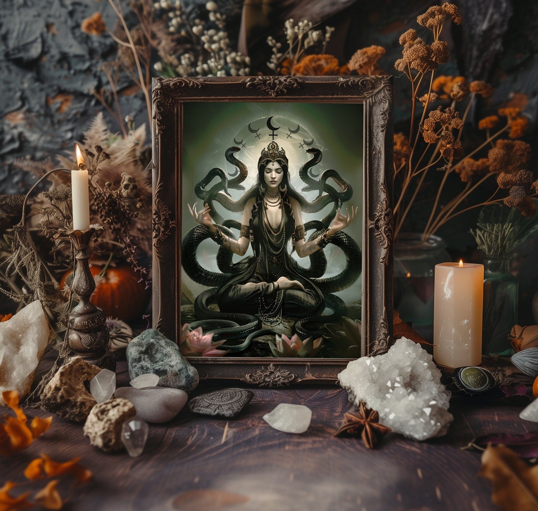 Tantric Lilith, Goddess Print, Occult Poster, Gothic Female Demon ...