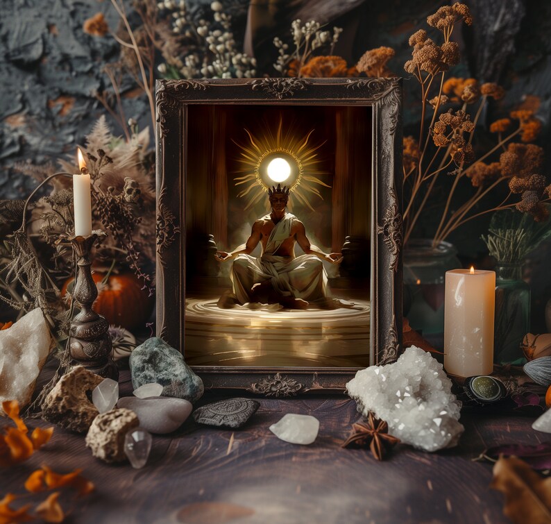 Apollo Meditating, God Print, Greek Deity, Occult Poster, Witchcraft ...