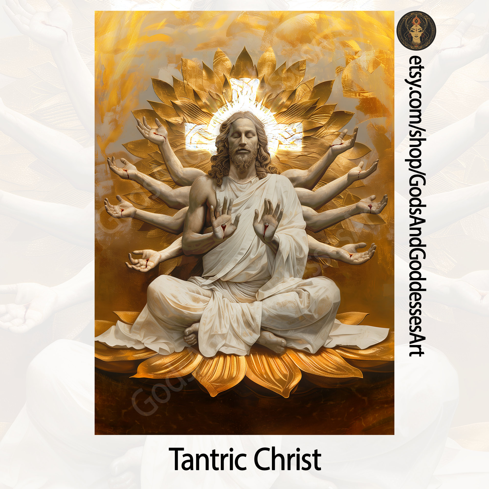 Tantric Christ, Gnostic Art Print, Jesus, Poster, Christian Art ...