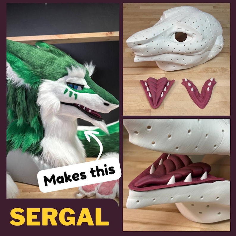 Sergal Fursuit Headbase Kit With Moving Jaw - Etsy