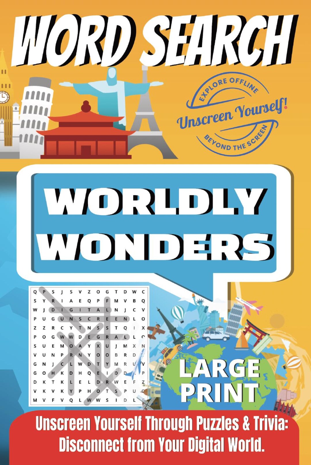 WORLDLY WONDERS: Travel-themed Word Search Puzzle Book – Journey Around ...