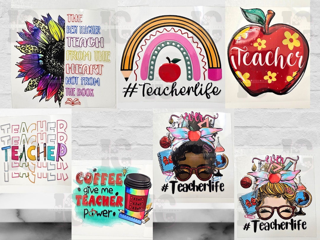 TEACHER Decal Stickers 2 Teacher Decals Teacher Stickers Coffee Teacher ...