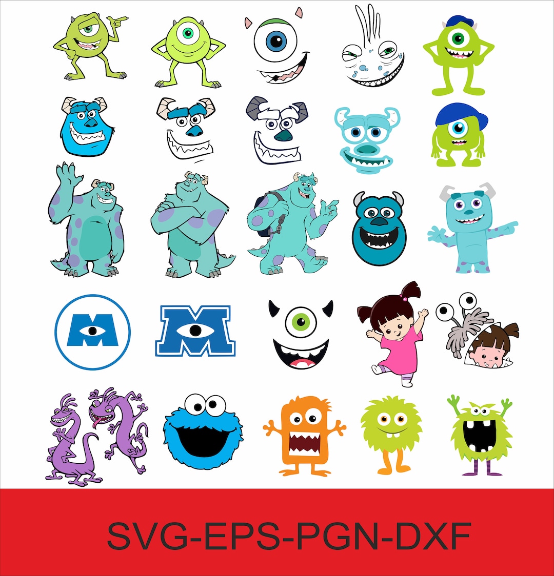 Monsters Svg, Characters SVG, Cut Files for Cricut, Png - Etsy