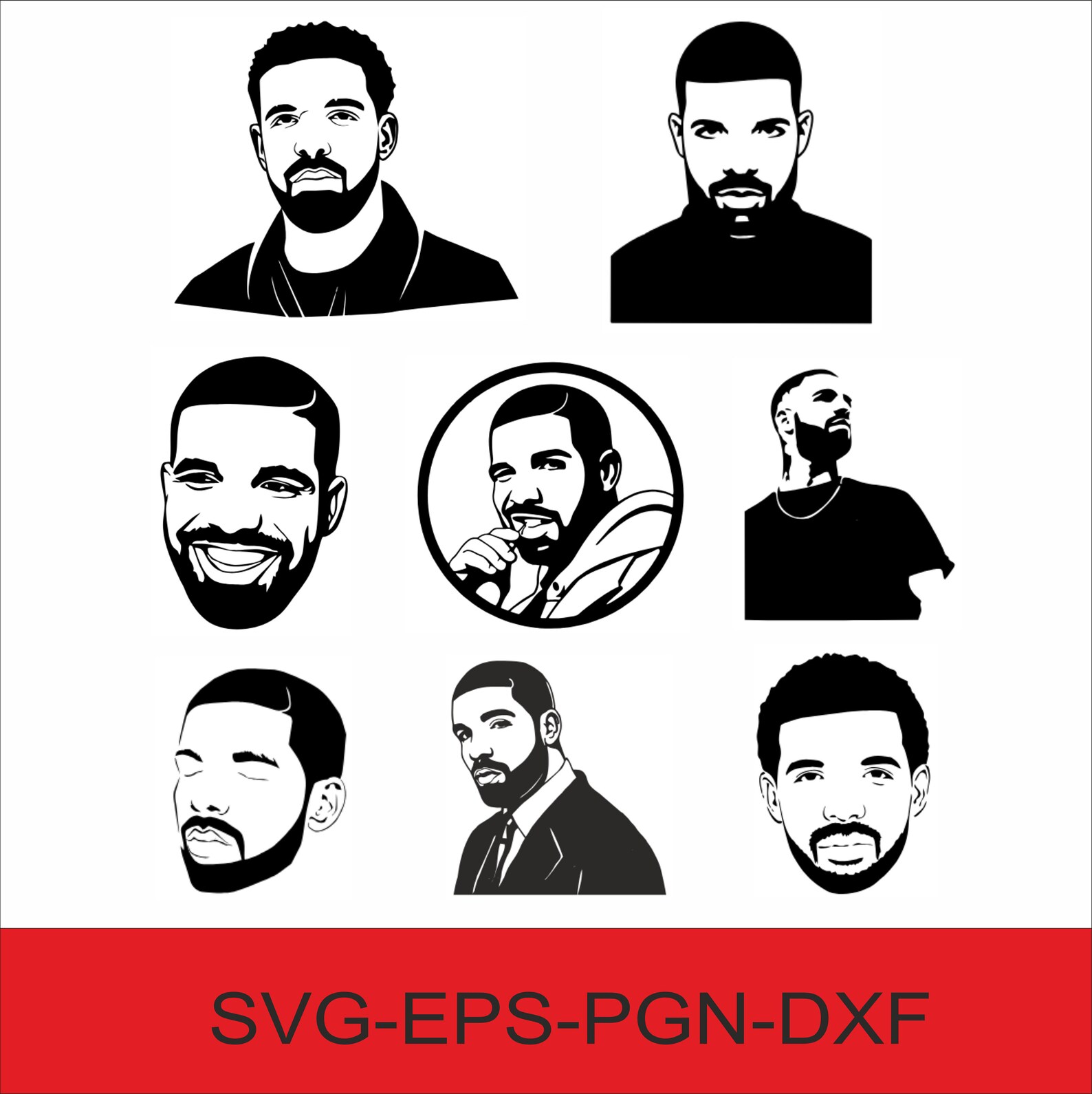 Drake Svg Bundle ,drake Png, Drake Silhouette, Drake Clipart, Drake ...