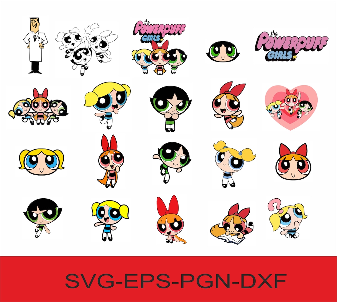 Powerpuff Girls SVG Bundle, Powerpuff PNG, Powerpuff Girls Birthday ...