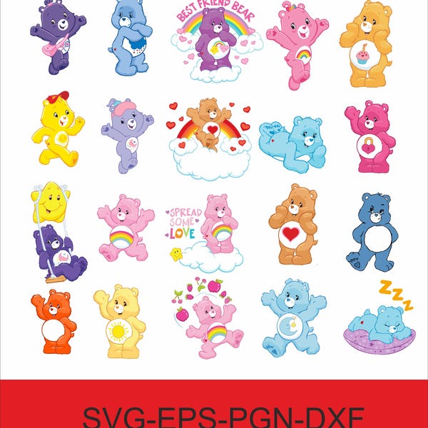 Care Bears Svg - Etsy