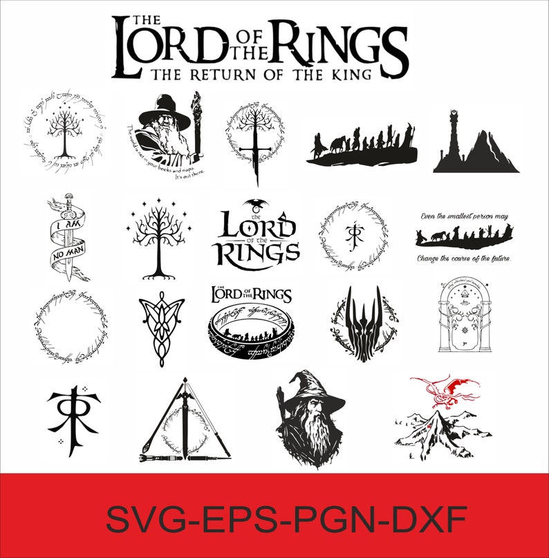 Instant Download. the Lord of the Rings Clipart Digital Downloads LOTR ...