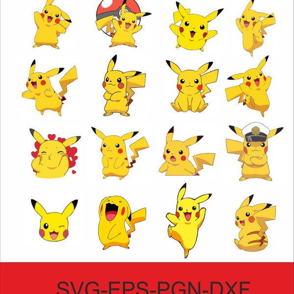 Pikachu Side View Png - Etsy
