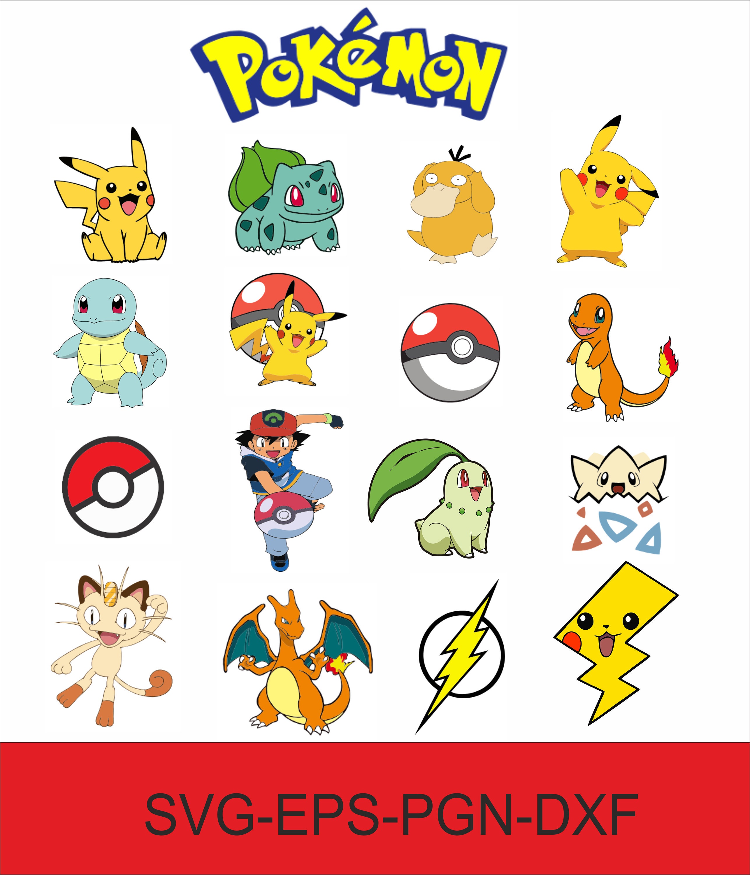 Cartoon Character SVG Bundle: Clip Art Cutting File - Etsy