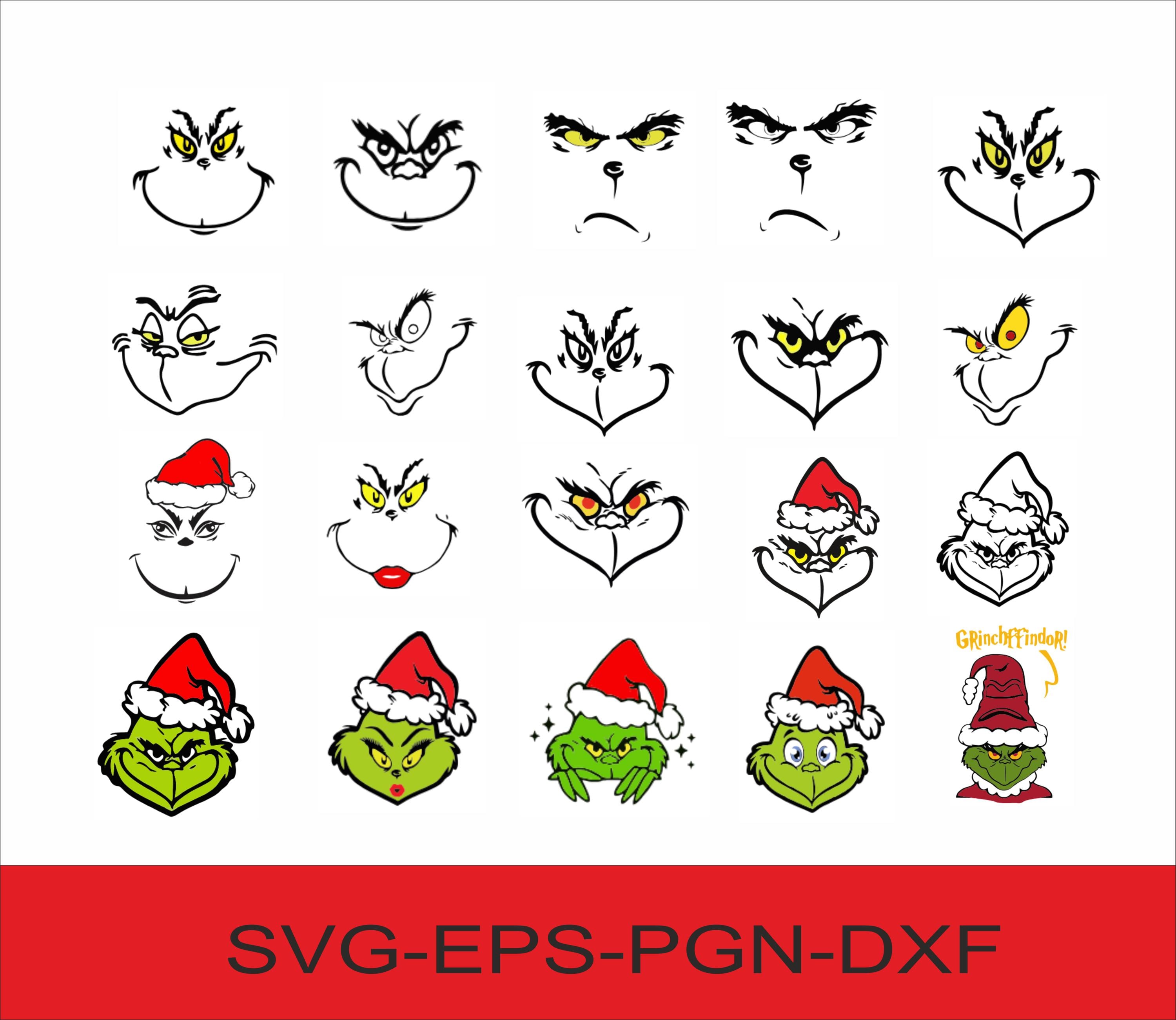 Christmas Grump Faces SVG: Cricut & Silhouette Cut Files (digital ...