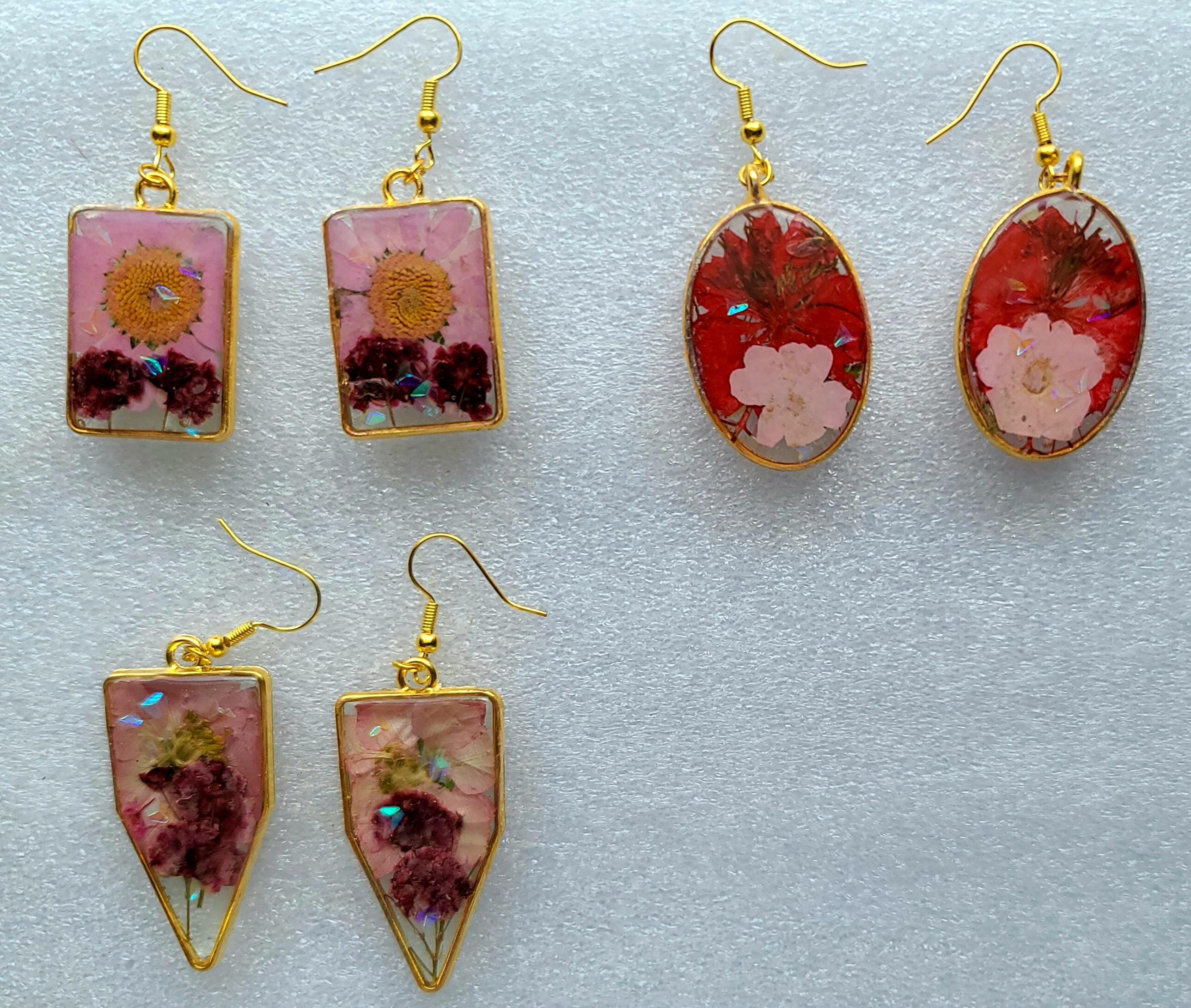 RESIN EARRINGS - Etsy