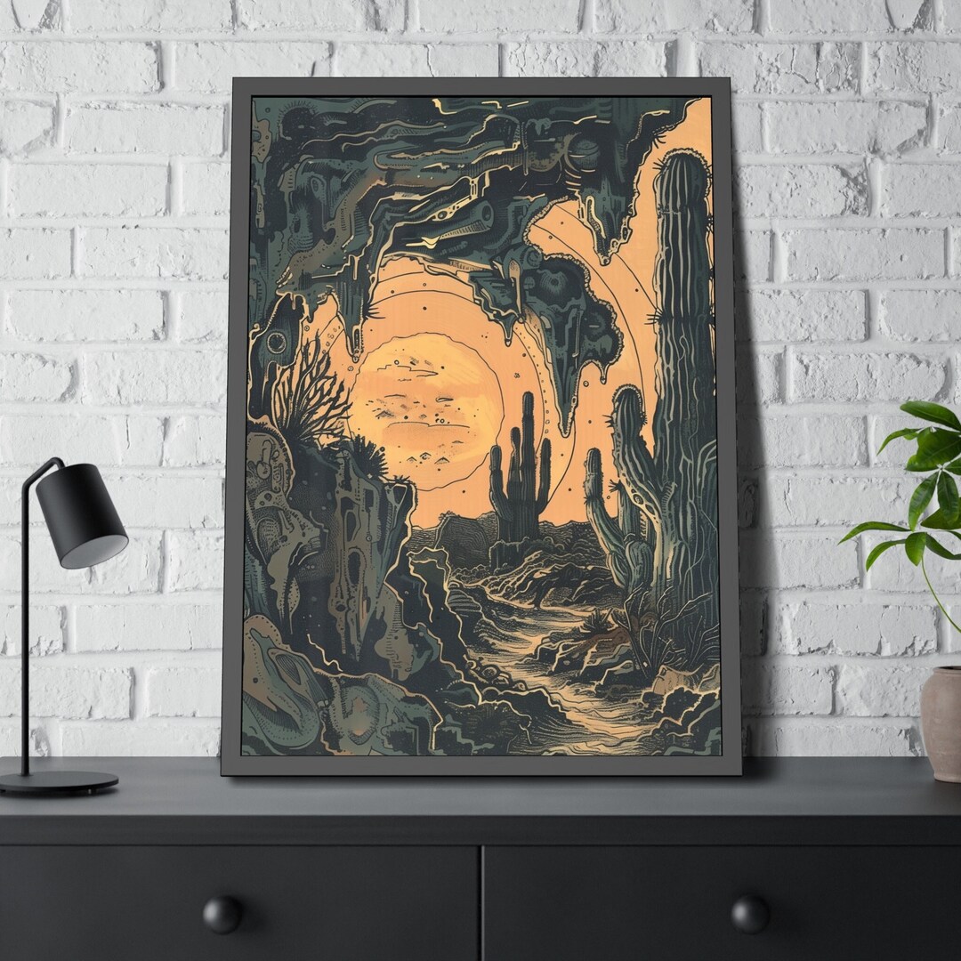 Desert Terrain Gone Radioactive, Poster Wall Art, Digital Download. - Etsy