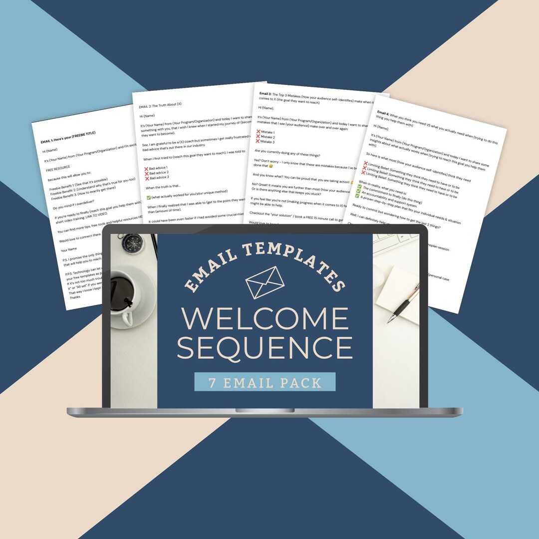 Welcome Sequence Templates | 7 Editable Email Templates | PDF Download ...