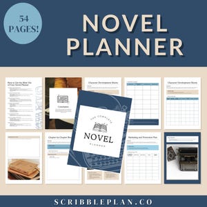 Printable Novel Planner - Writing Worksheets for Authors - Organize ...
