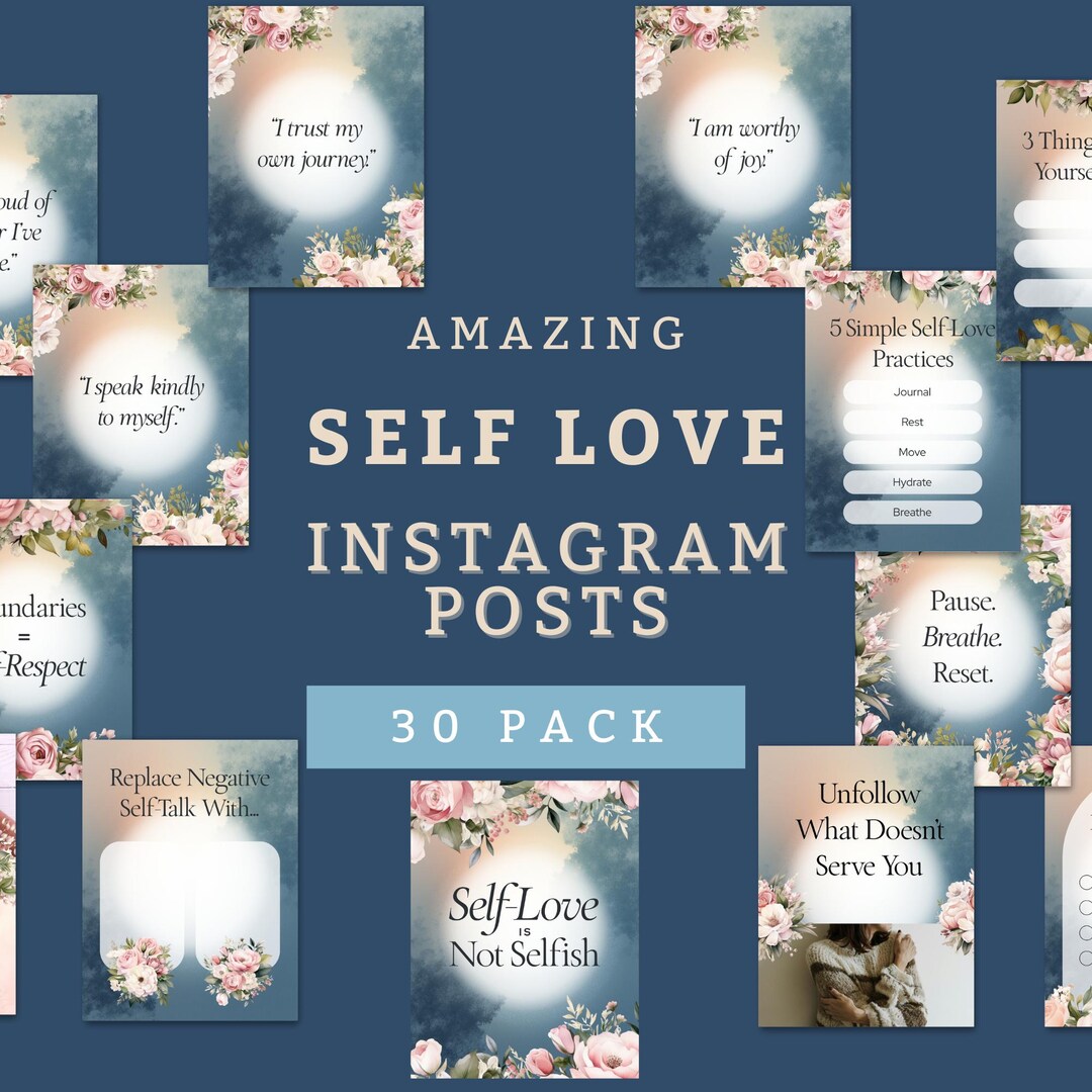 Self Love Instagram Templates | Canva Templates | Selflove Quotes ...