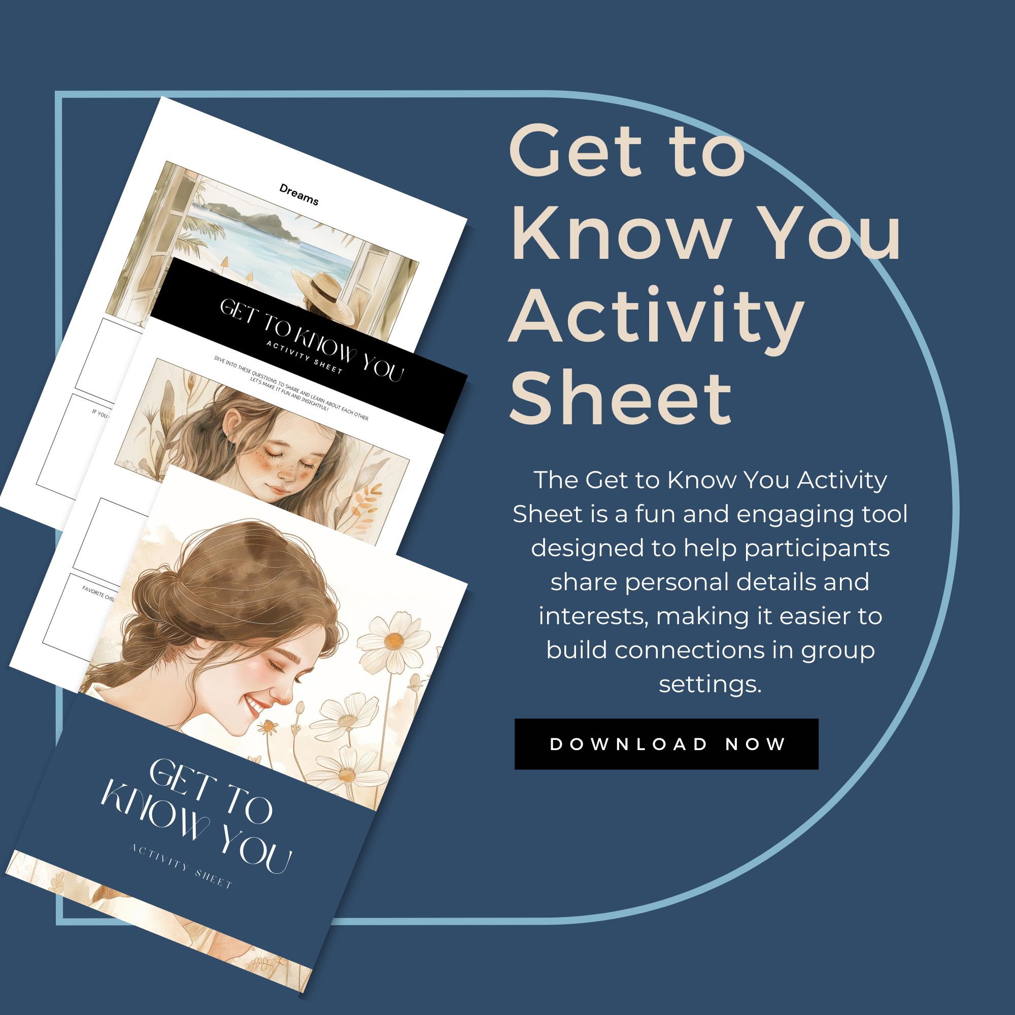 Get to Know You Activity Sheet - Fun Questions for Kids & Adults ...