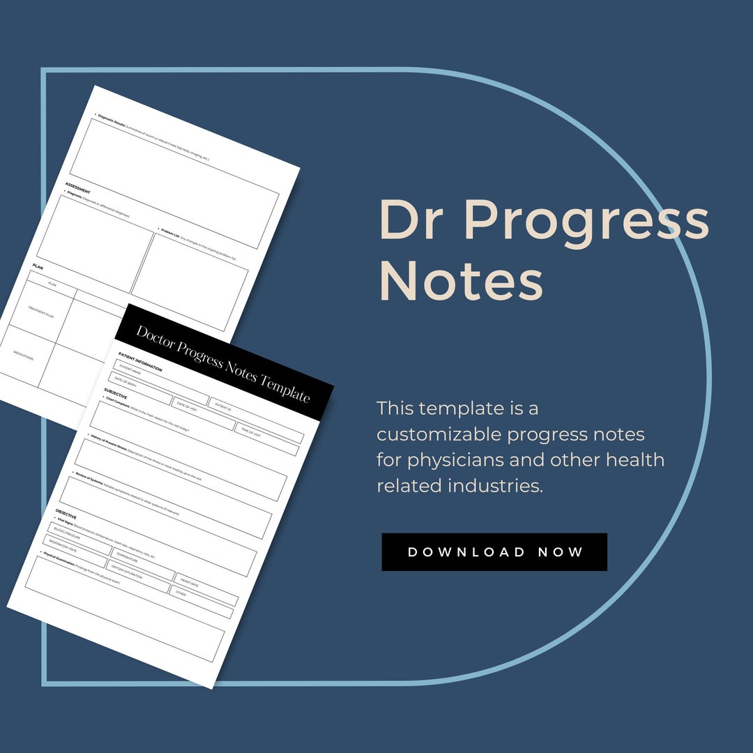 Editable Doctor Progress Notes Template for Medical Professionals - Etsy