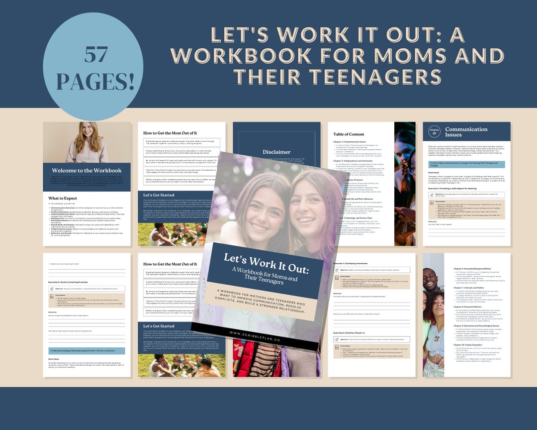 Mother-teen Workbook: Build Bonds & Improve Communication Let's Work It ...