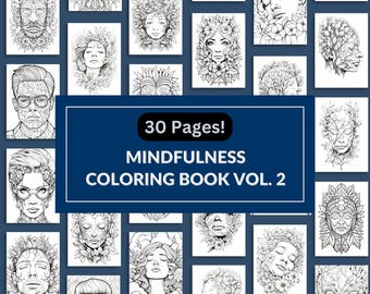 Adult Coloring Book Printable Coloring Pages Relaxation Coloring Stress ...