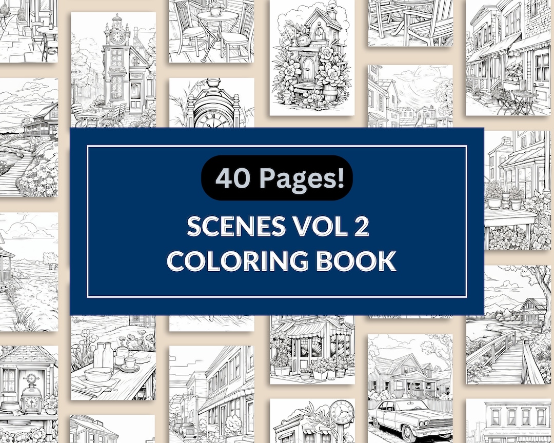 Relaxing Coloring Books for Adults | Scenes Coloring Book Vol 2 ...