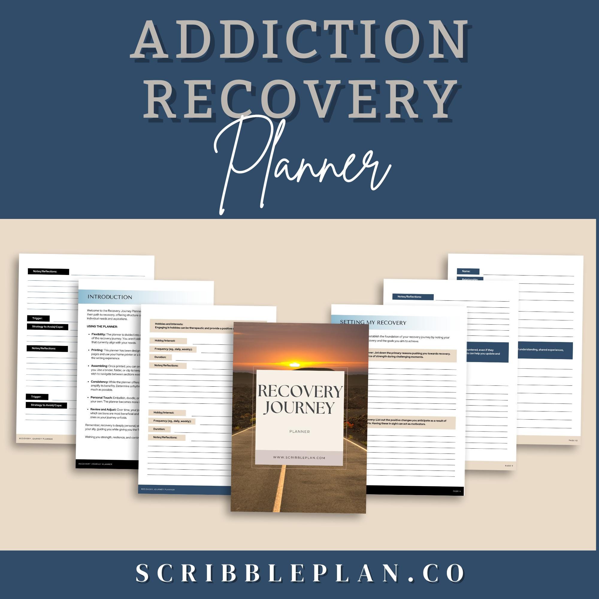 Addiction Recovery Planner - Daily Journal & Tracker for Sobriety ...