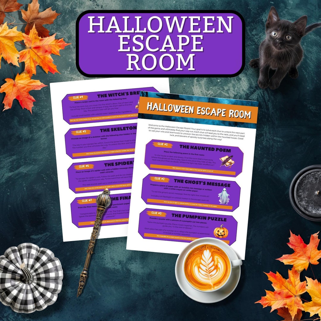 Halloween Escape Room Game: Fun Family Activity & Spooktacular Party ...