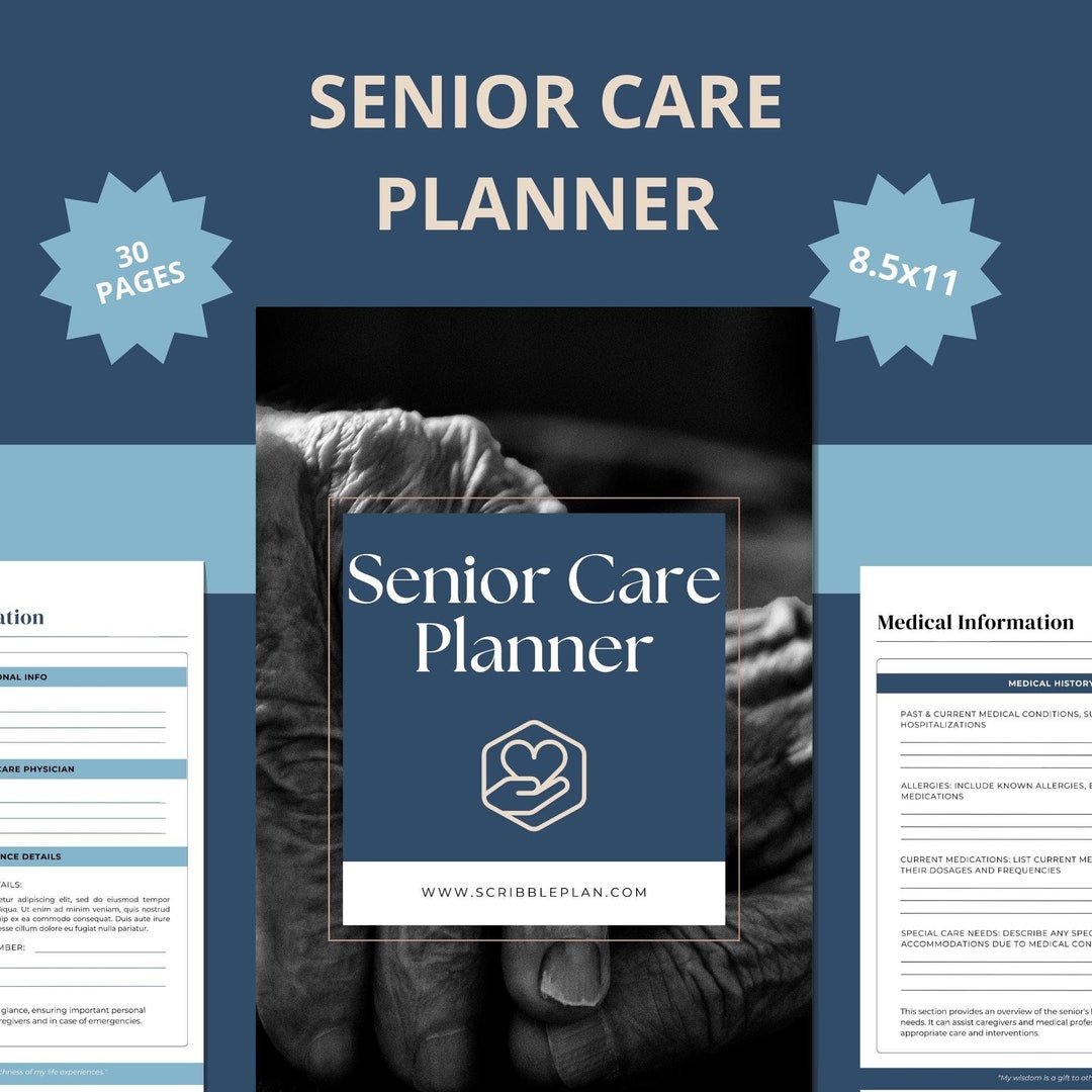 Senior Care Planner: Daily Health Tracker & Medical Organizer, Elderly ...