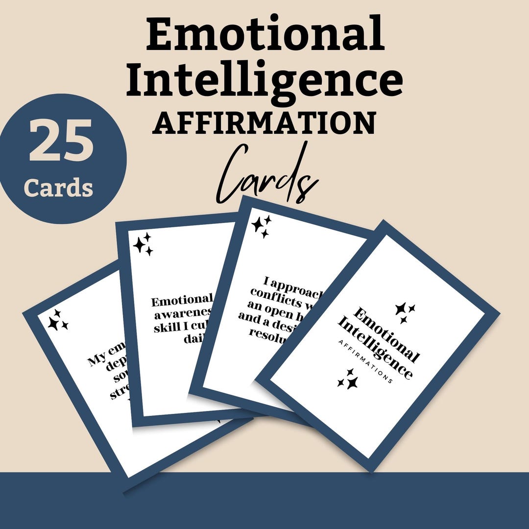 Emotional Intelligence Affirmation Cards | Growth Mindset | Mindfulness ...