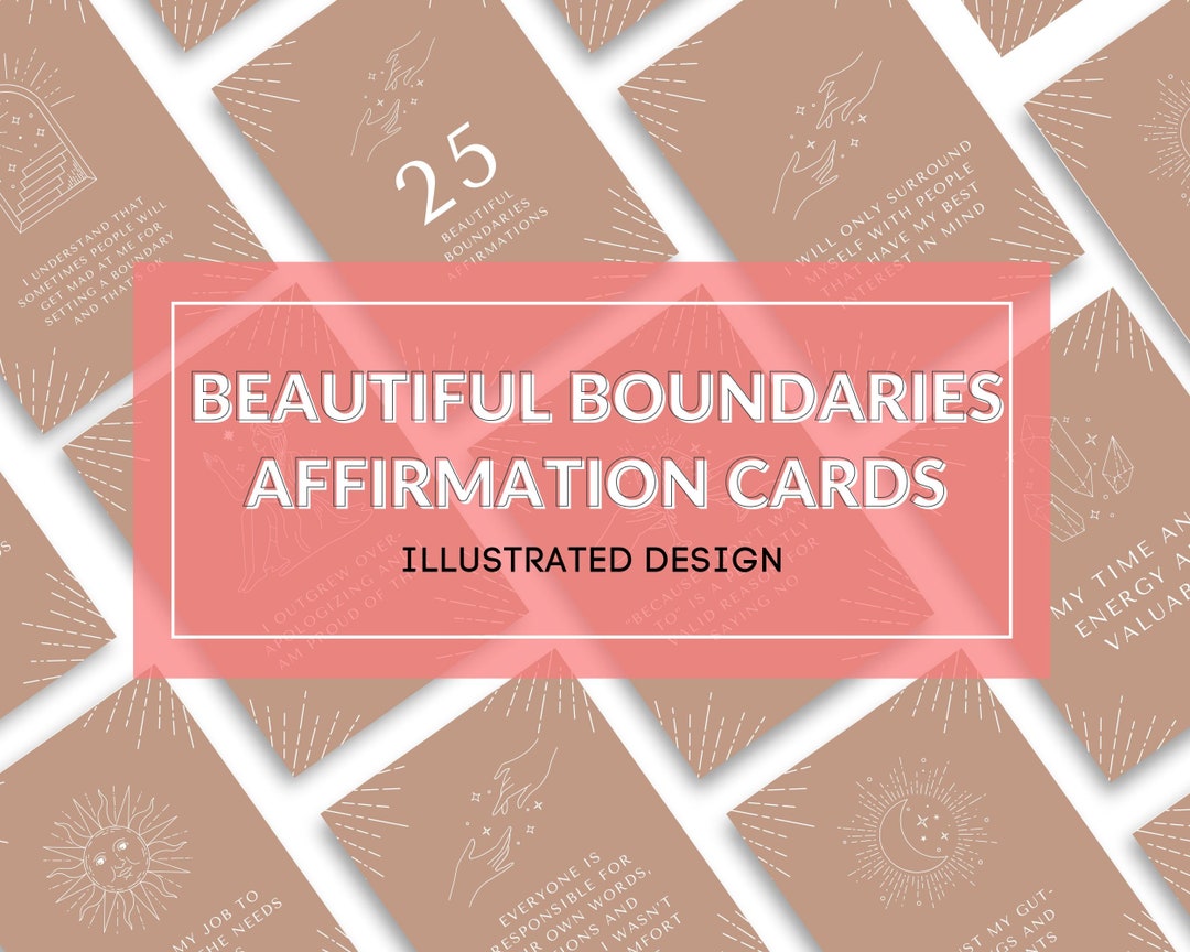 Beautiful Boundaries Affirmation Cards Self-care & Positive Energy Deck ...