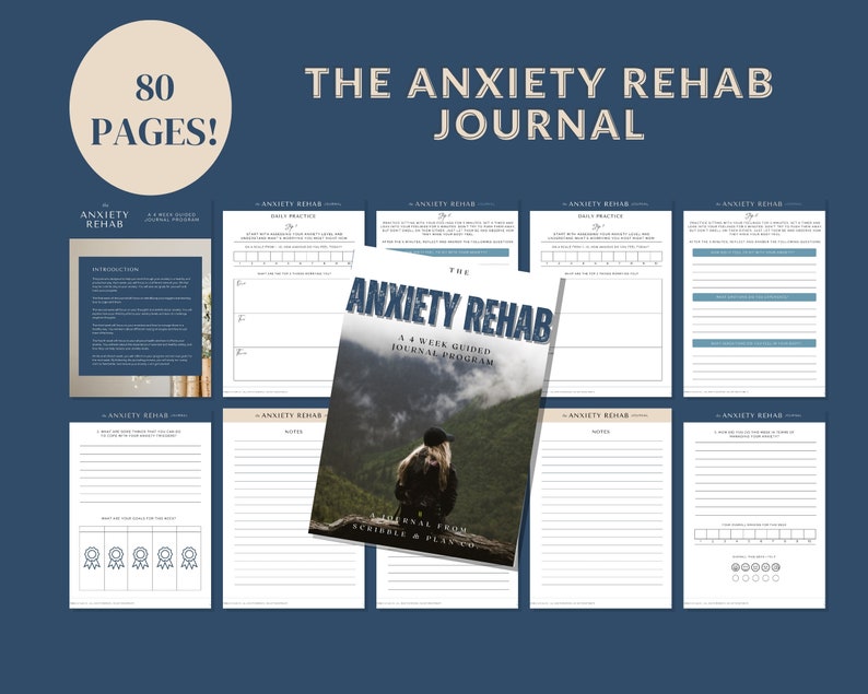 Anxiety Relief Bundle: Ebook, 2 Journals & Affirmation Cards for Stress ...