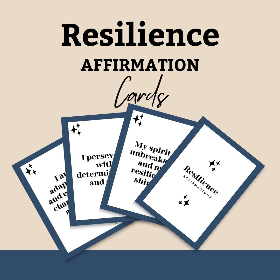 Resilience Affirmation Cards for Positive Thinking & Mental Wellness ...