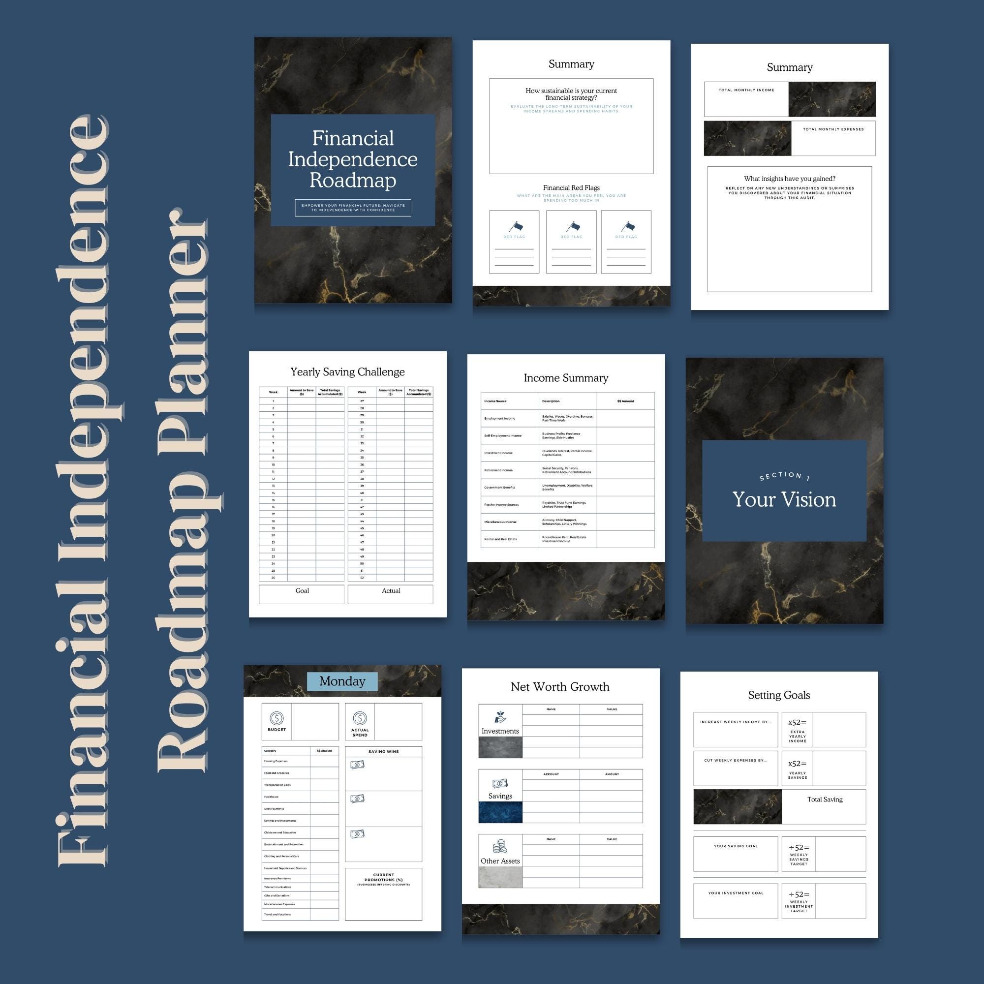 Financial Independence Roadmap Planner | Achieve Your Money Goals ...