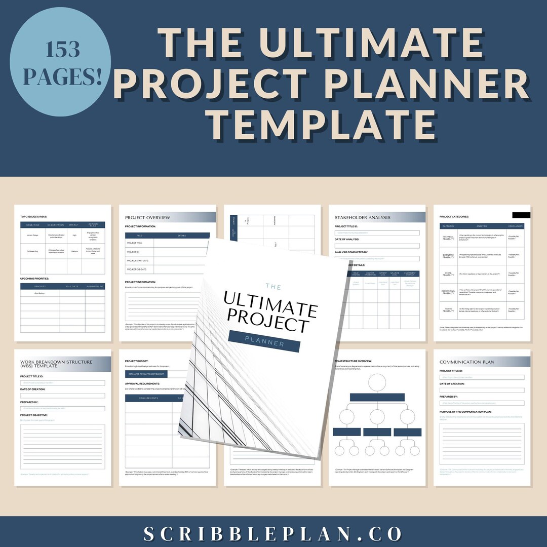 Ultimate Project Planner Template: Printable & Digital, Task Organizer ...