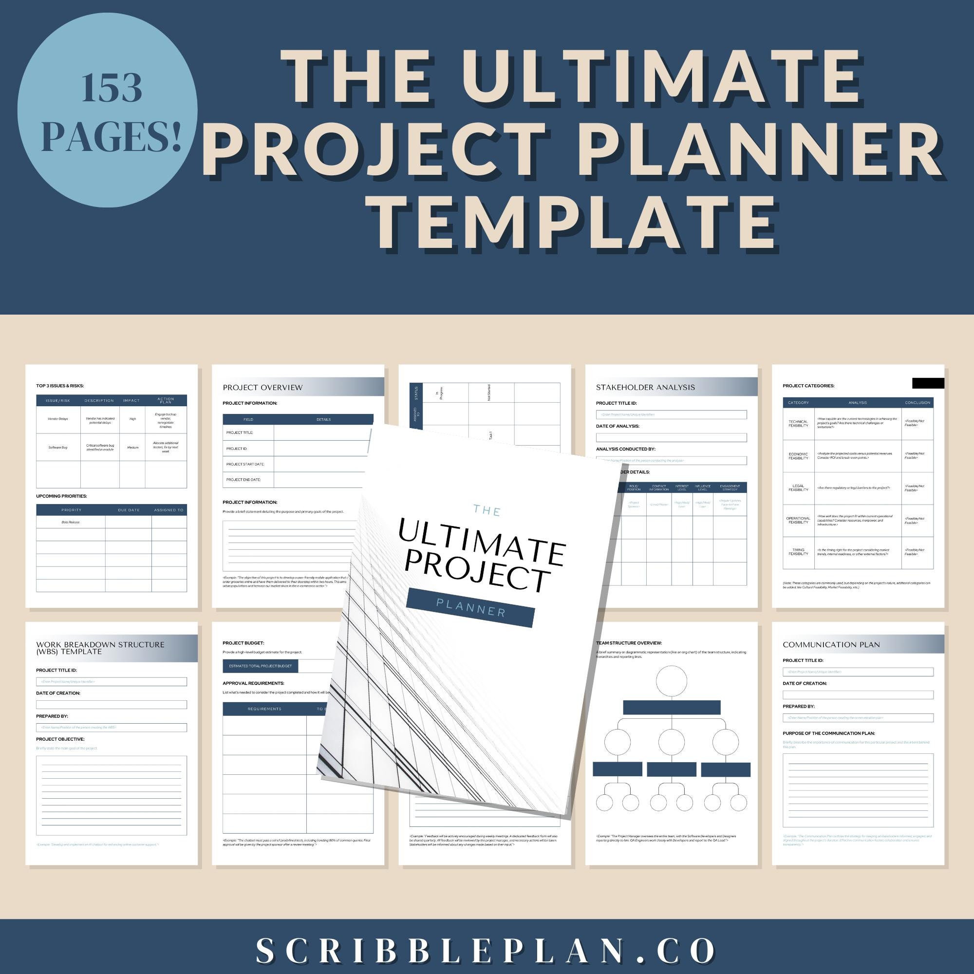 Ultimate Project Planner Template: Printable & Digital, Task Organizer ...
