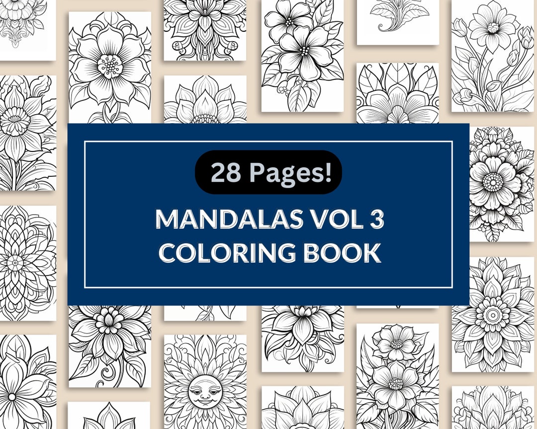 Mandalas Vol 3 Coloring Book for Adults - Stress Relief & Creative ...