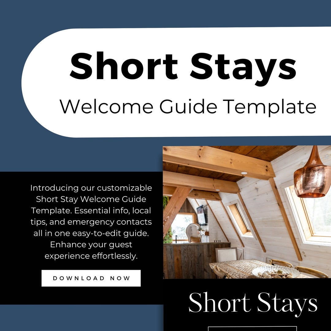 Short Term Rental Welcome Guide Template: Informative and Stylish ...