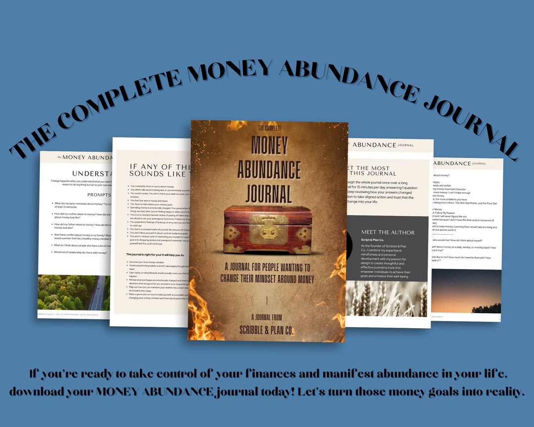 Printable Money Abundance Journal: Manifest Wealth and Financial ...
