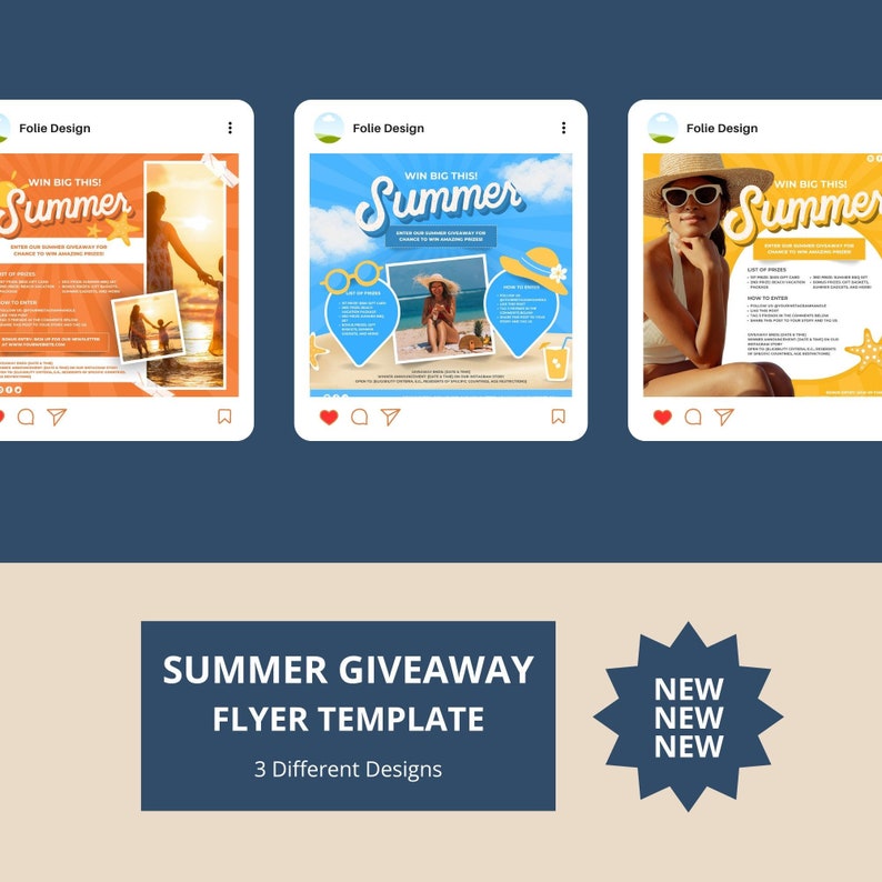 Editable Summer Giveaway Flyer Template: Perfect for Parties, Events ...
