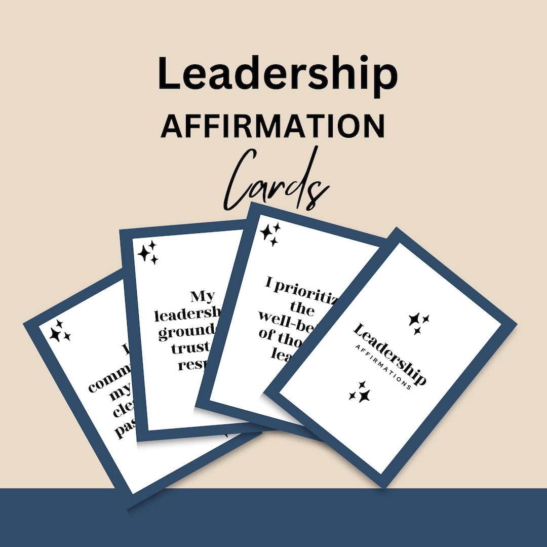 Leadership Affirmation Cards for Self-confidence & Positive Mindset ...