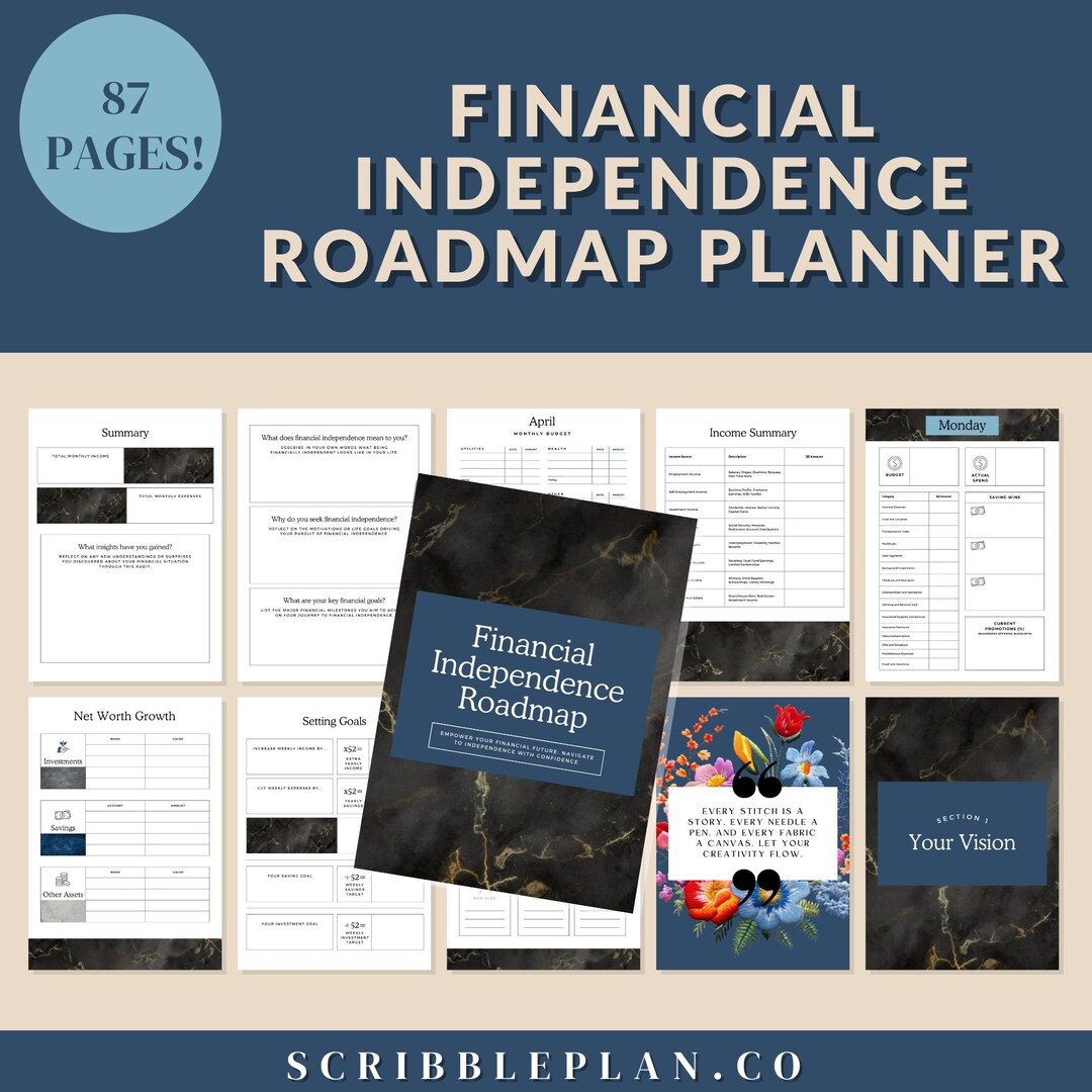 Financial Independence Roadmap Planner | Achieve Your Money Goals & Build Wealth | Financial ...