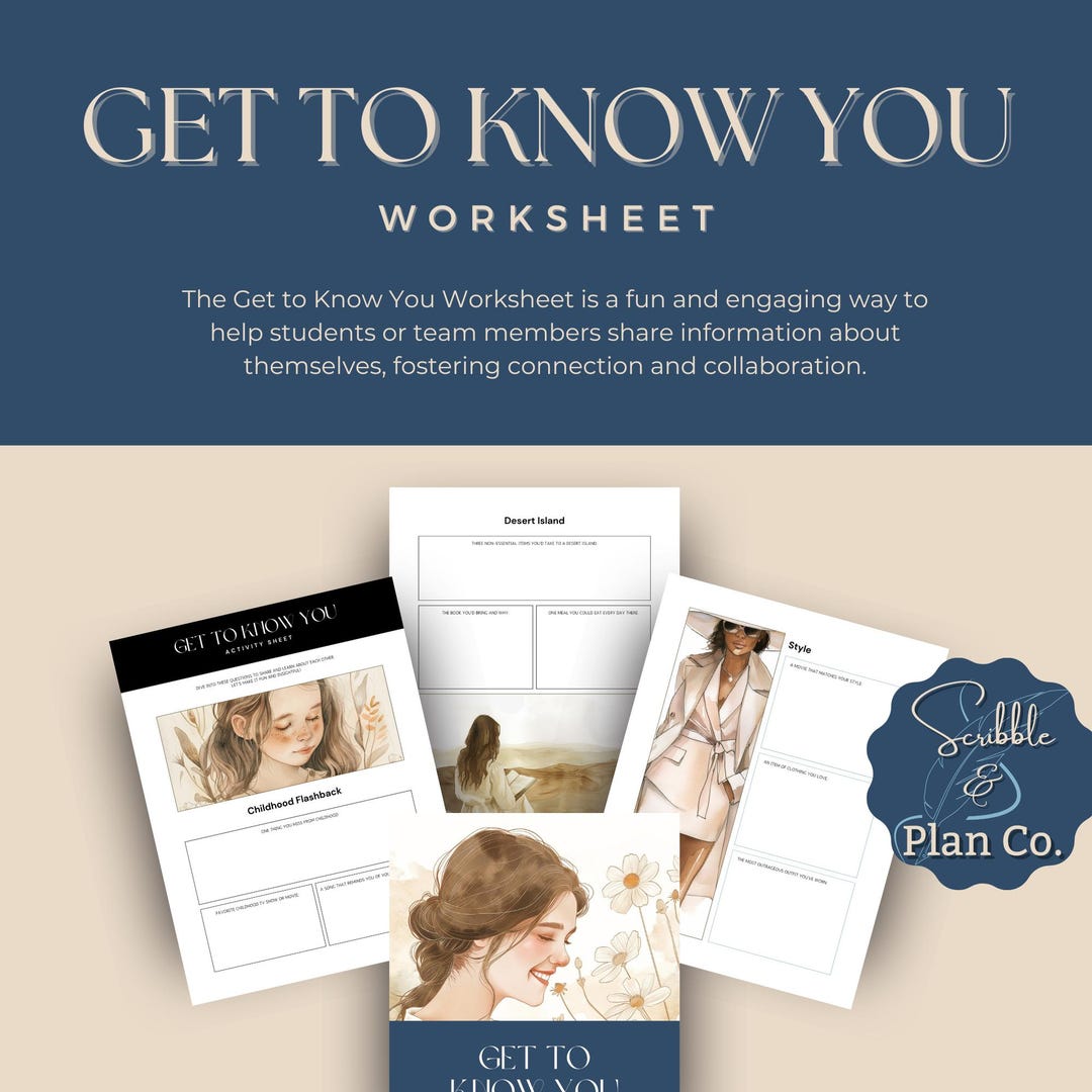 Get to Know You Activity Sheet - Fun Questions for Kids & Adults ...