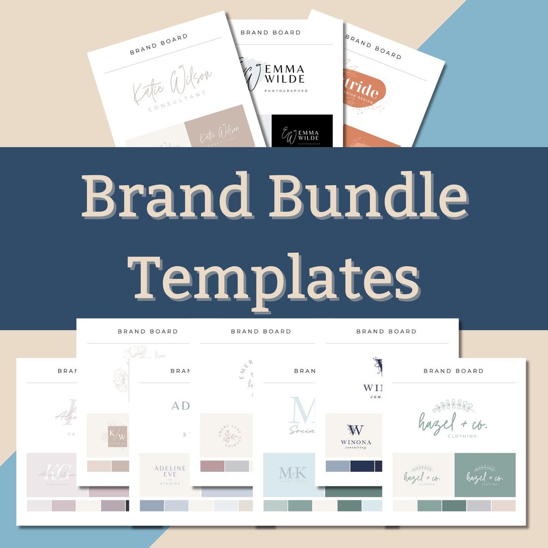 Branding Kit Templates - Customizable Brand Board - Canva Editable ...