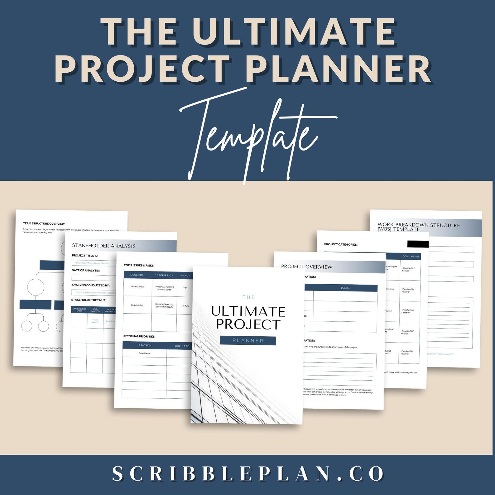 Ultimate Project Planner Template: Printable & Digital, Task Organizer ...