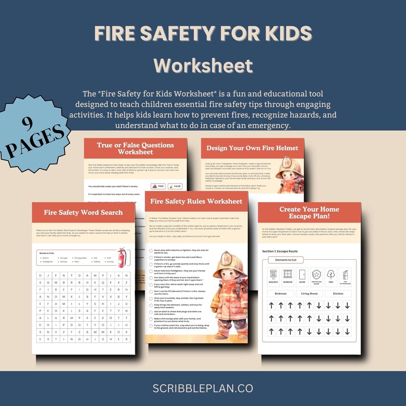 Fire Safety Worksheets for Kids - Printable Activities for Fire Safety ...