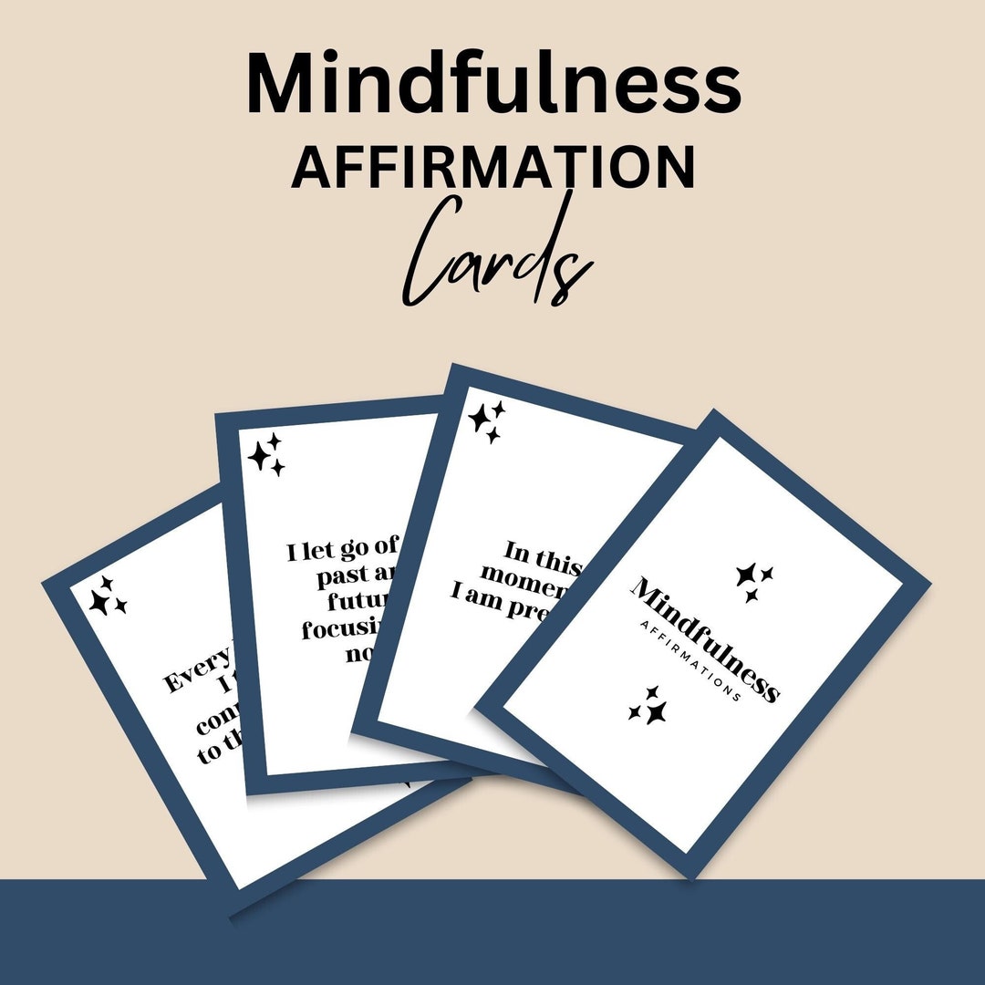 Mindfulness Affirmation Cards: Daily Positive Quotes & Meditation ...