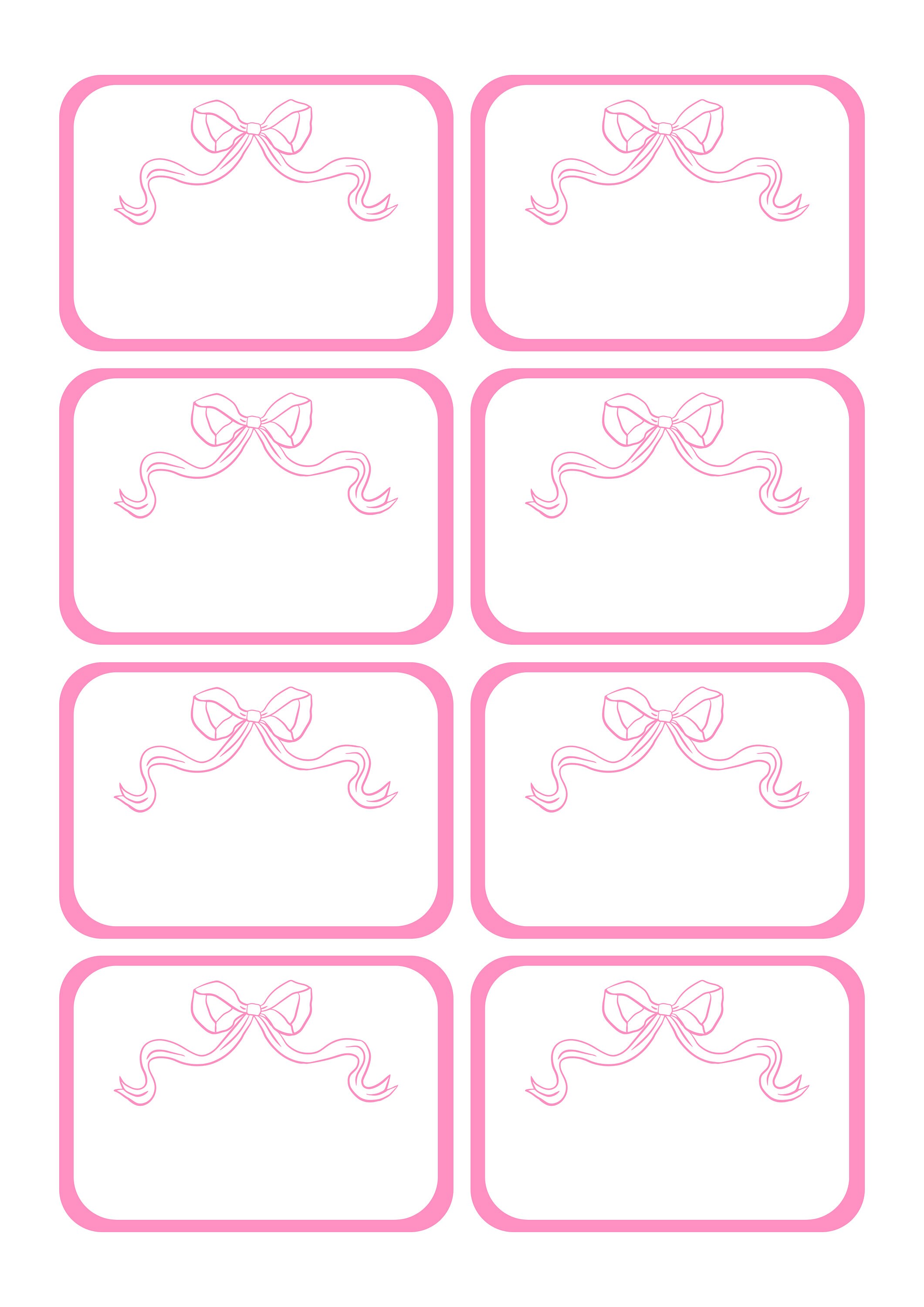 Nametags: the Perfect Pink Bow - Etsy