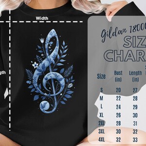 Music Note Floral Design T-shirt Sweatshirt Hoodie, Unique Music Lover ...