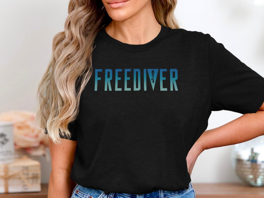 Freediver T-shirt, Deep Diving Freediving Shirt, Ocean Lover Scuba ...