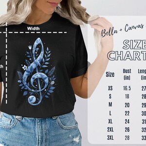 Music Note Floral Design T-shirt Sweatshirt Hoodie, Unique Music Lover ...
